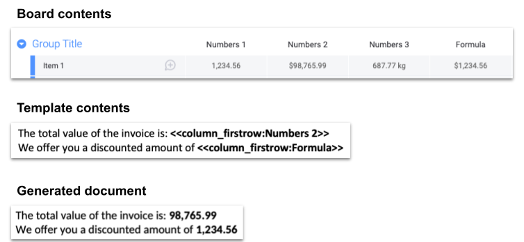 Format numbers – DocuGen help center