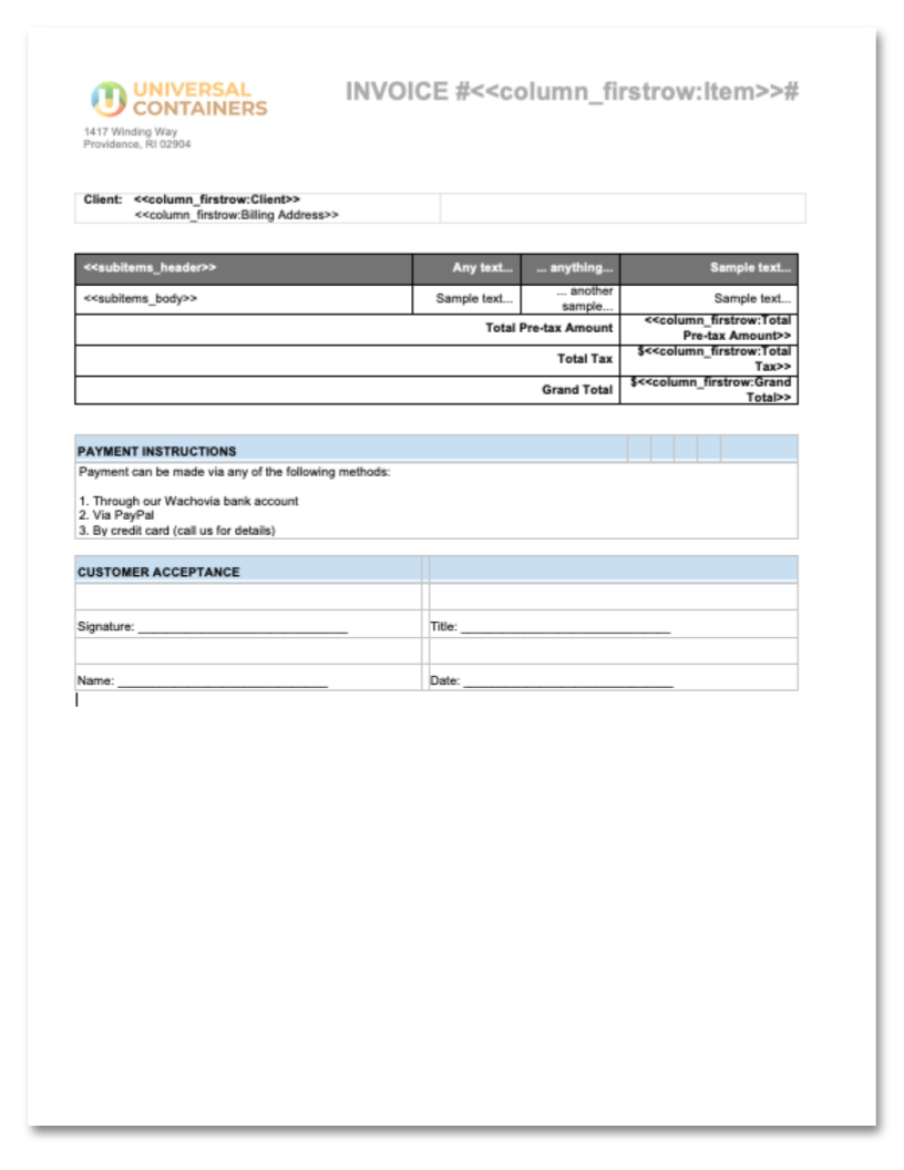 Document template gallery – DocuGen help center
