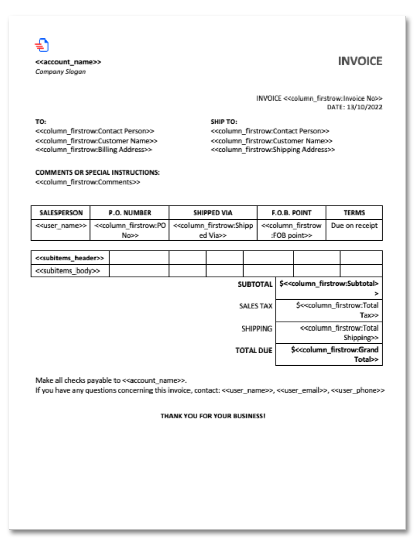 Document template gallery – DocuGen help center